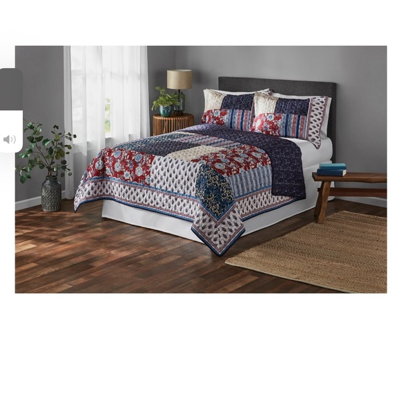 Mainstays | Bedding | Mainstays Reversible Multicolor Vintage Patchwork ...